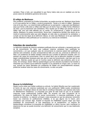 Contraejemplos de gettier | DOCX