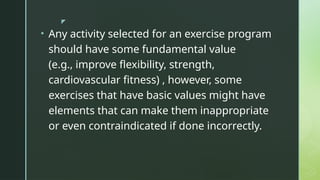 CONTRAINDICATED EXERCISES english grade 10th | PPTX