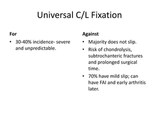 Contralateral fixation of scfe | PPT