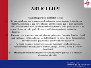 Contraloria escolar | PPTX