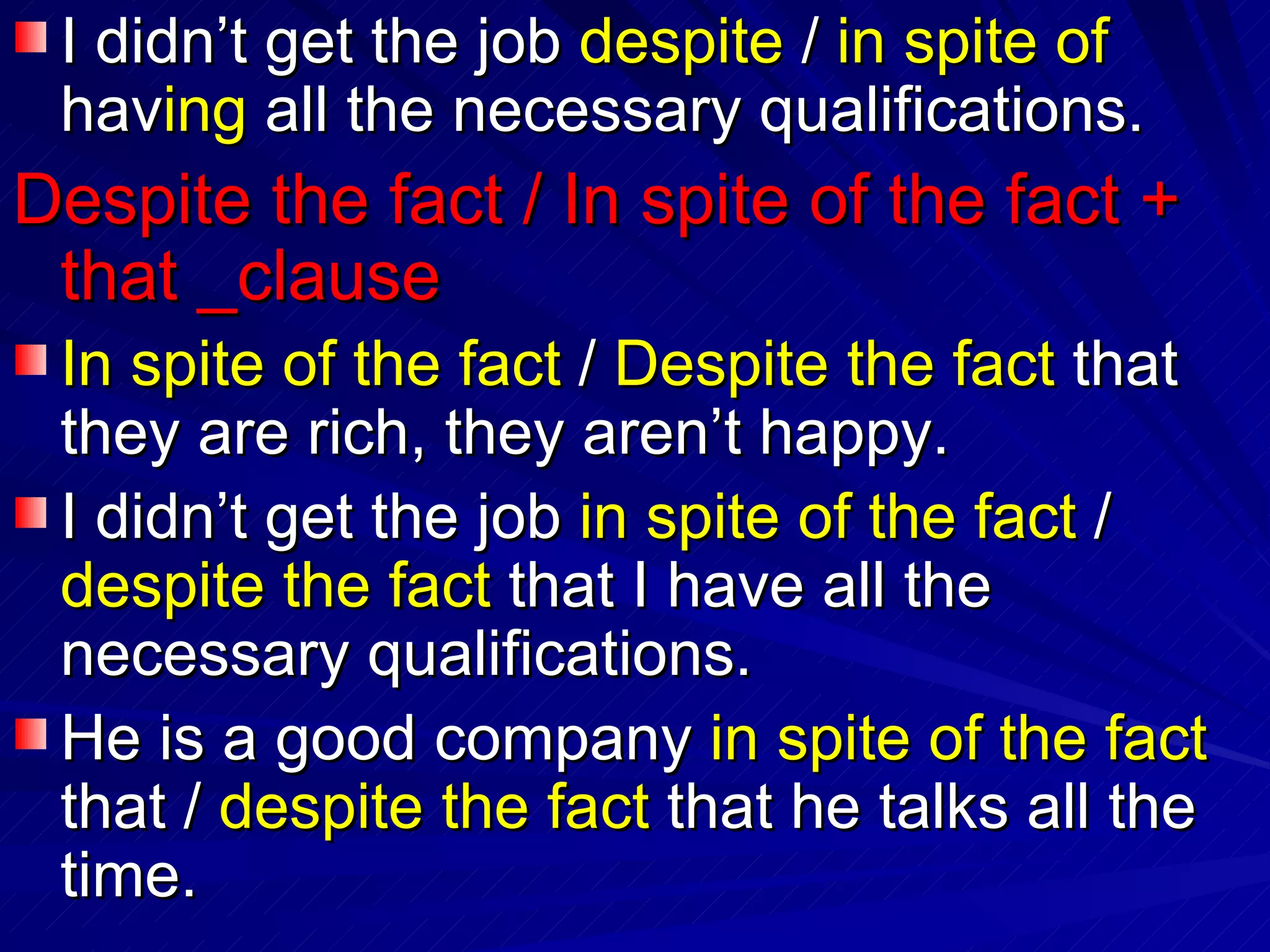 Concession and Contrast - Linking Words | PPS