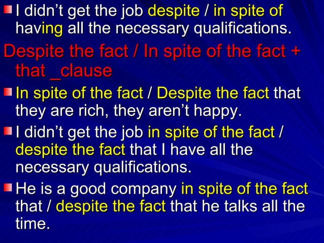 Concession and Contrast - Linking Words | PPS