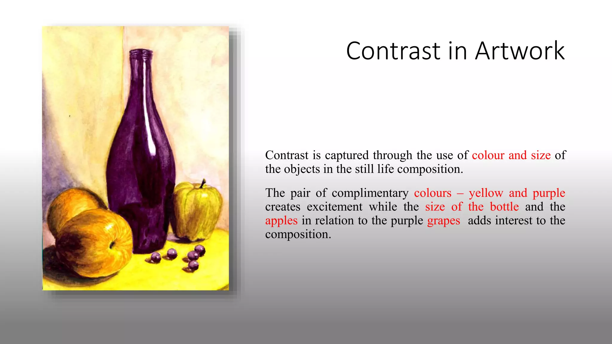 Contrast a principle of art | PPTX