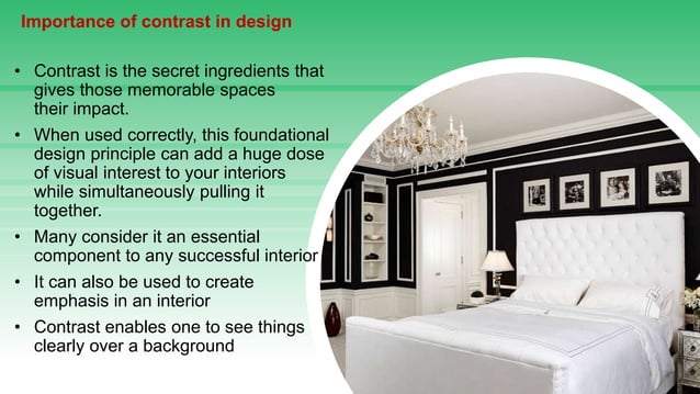 Contrast as a principle of interior design | PPT