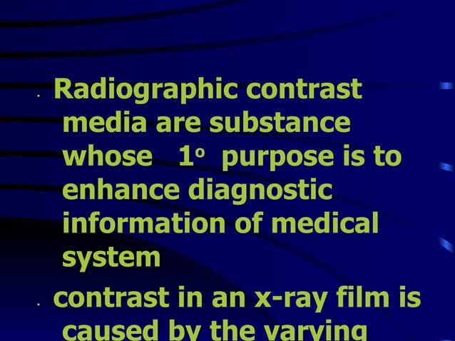 Contrast Medium By Jureerat | PPT