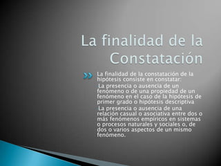 Contrastación de la Hipótesis | PPTX