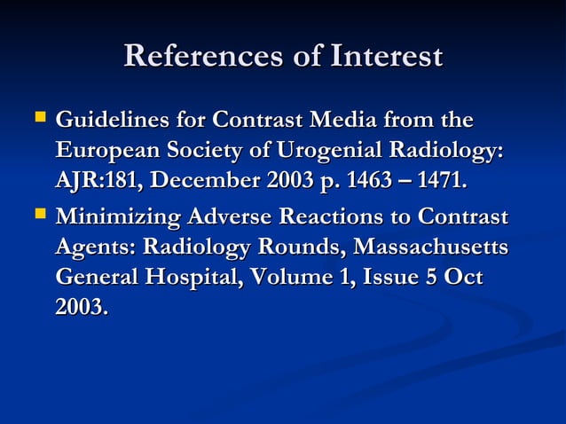 Contrast Agents In Radiology | PPT