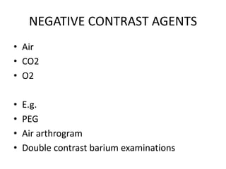 Contrast agents ppt | PPTX