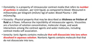 Contrast agents used in radiology | PPTX