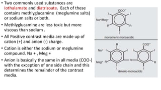 Contrast agents used in radiology | PPTX