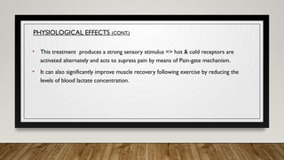 CONTRAST BATH method used for physiotherapy | PPTX