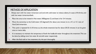 CONTRAST BATH method used for physiotherapy | PPTX