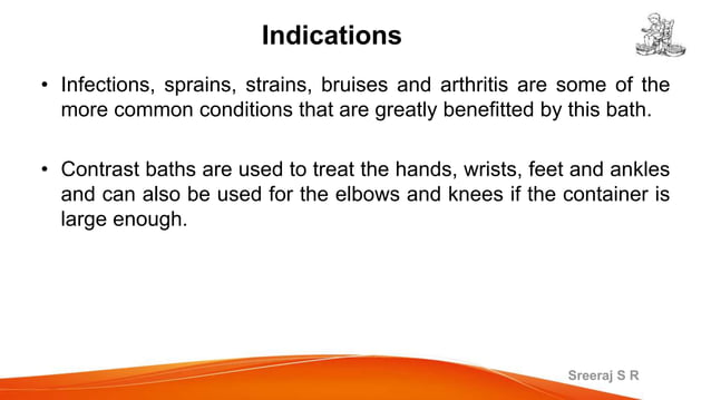 Contrast bath SRS | PPTX | First Aid | Injuries
