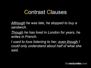 Contrast clauses | PPT