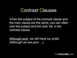 Contrast clauses | PPT