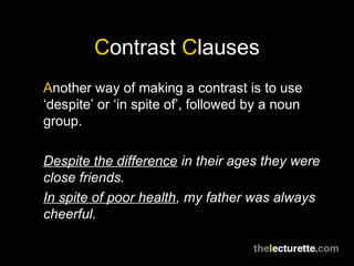 Contrast clauses | PPT