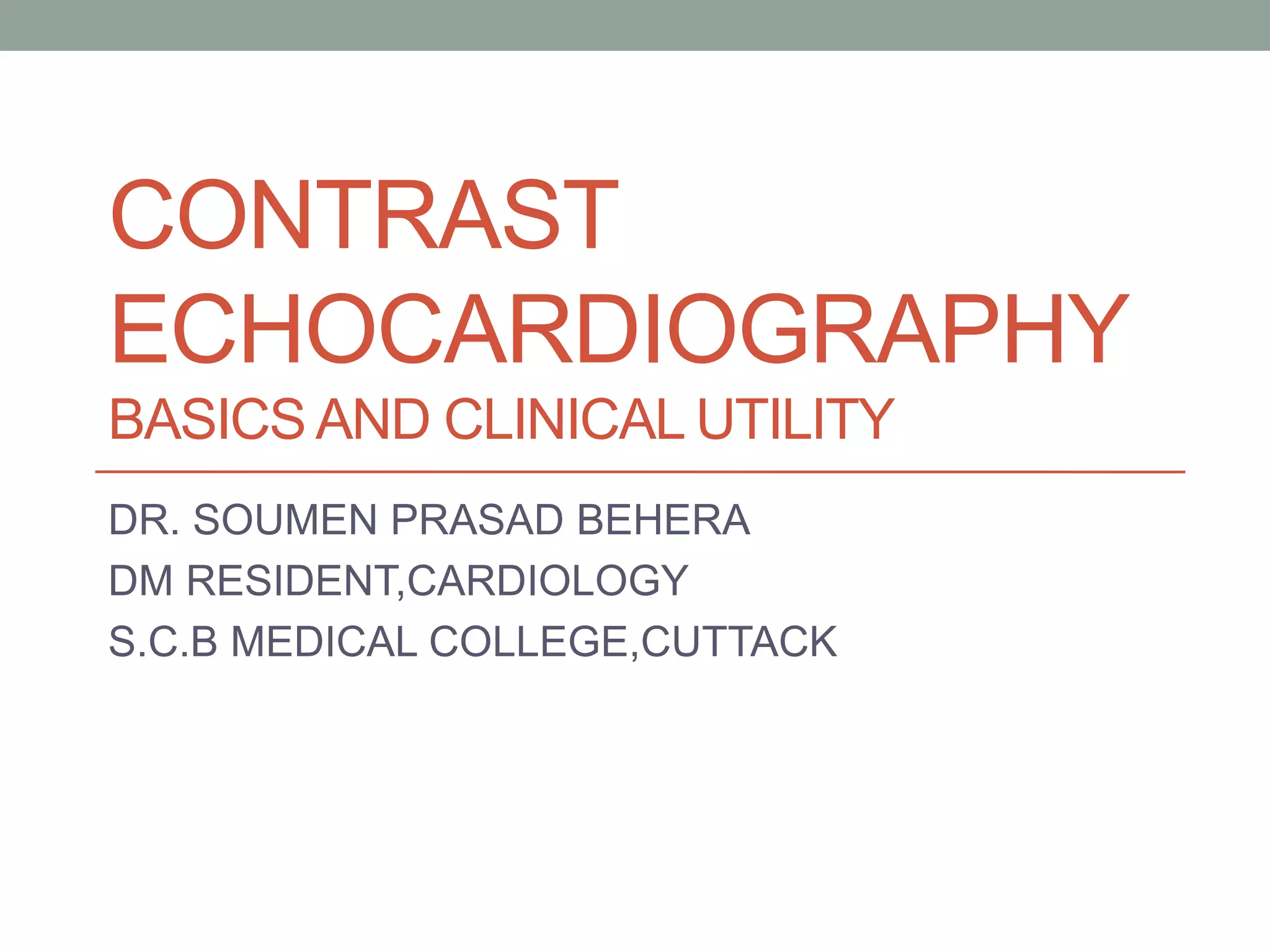 CONTRAST ECHOCARDIOGRAPHY | PDF