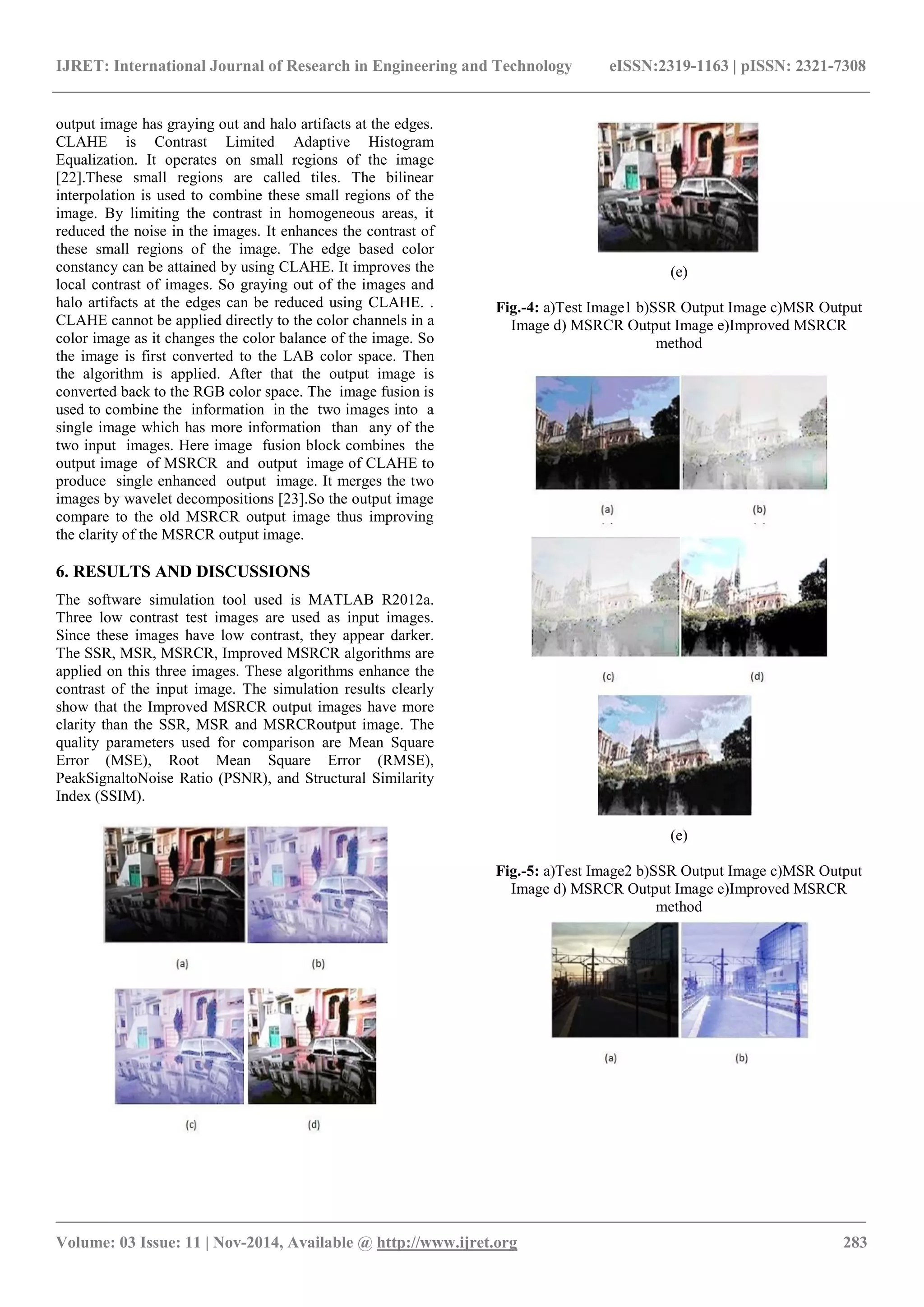 Contrast enhancement of color images using improved retinex method | PDF