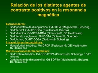 medios de contraste en RM | PPT