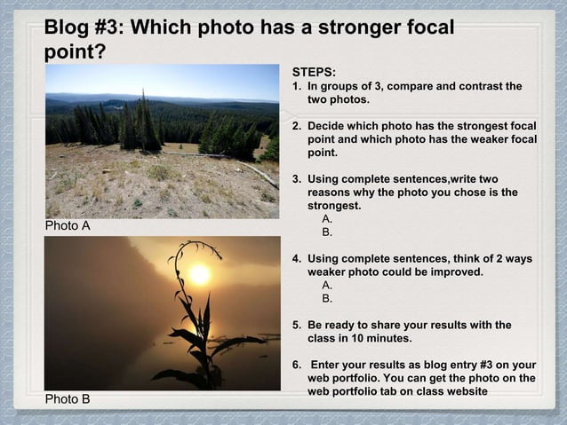 Contrast & focal point exercise | PPTX