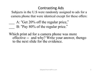 Contrasting ads | PPTX | Advertising Industry | Industries