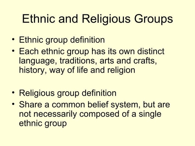 Contrasting cultures ethnic and religious groups | PPT