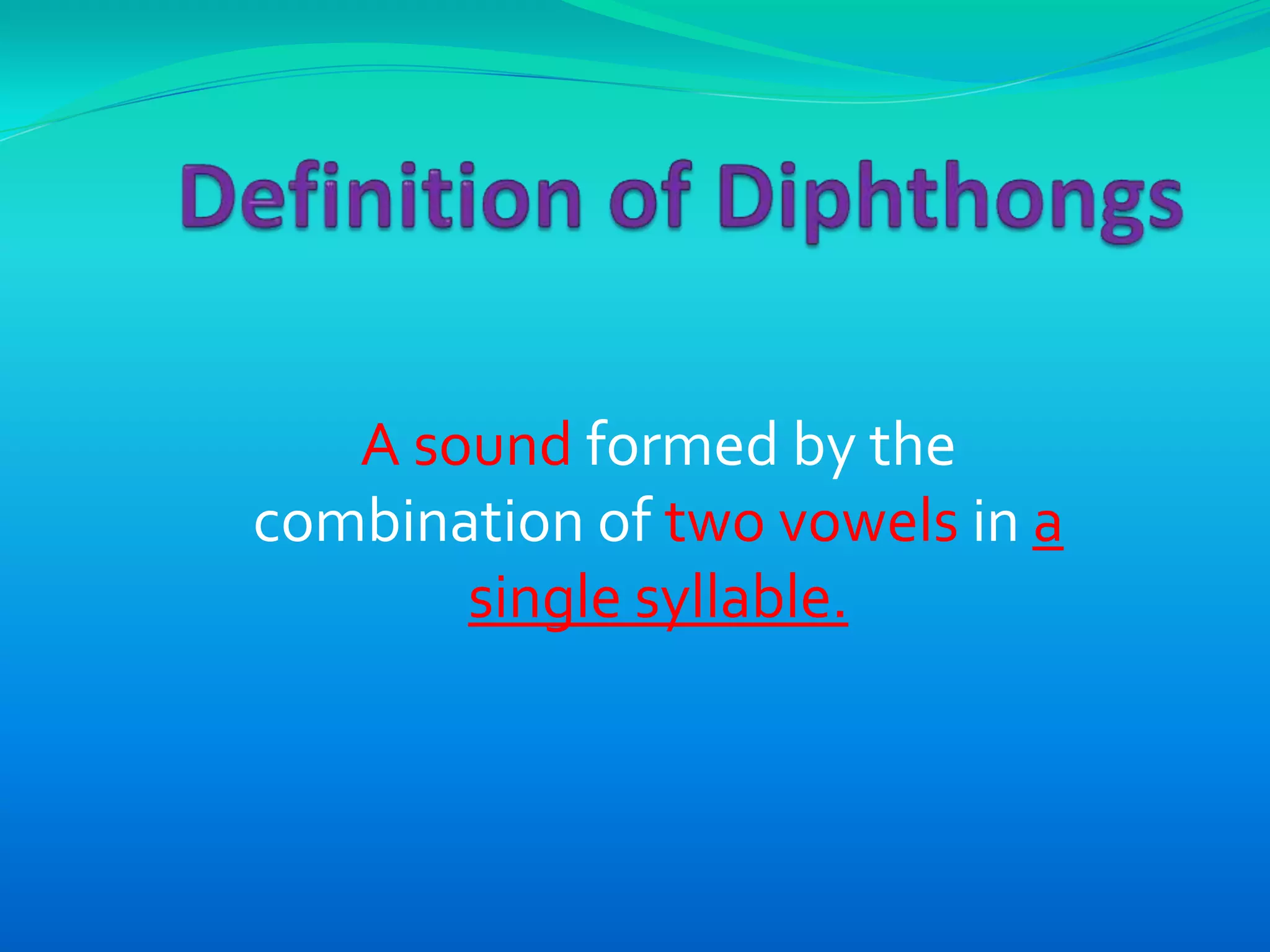 Contrasting Indonesian & English Diphthongs | PPTX | Computer Animation | Computer Software and ...