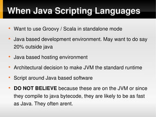 Contrasting Java And Dynamic Languages | PDF