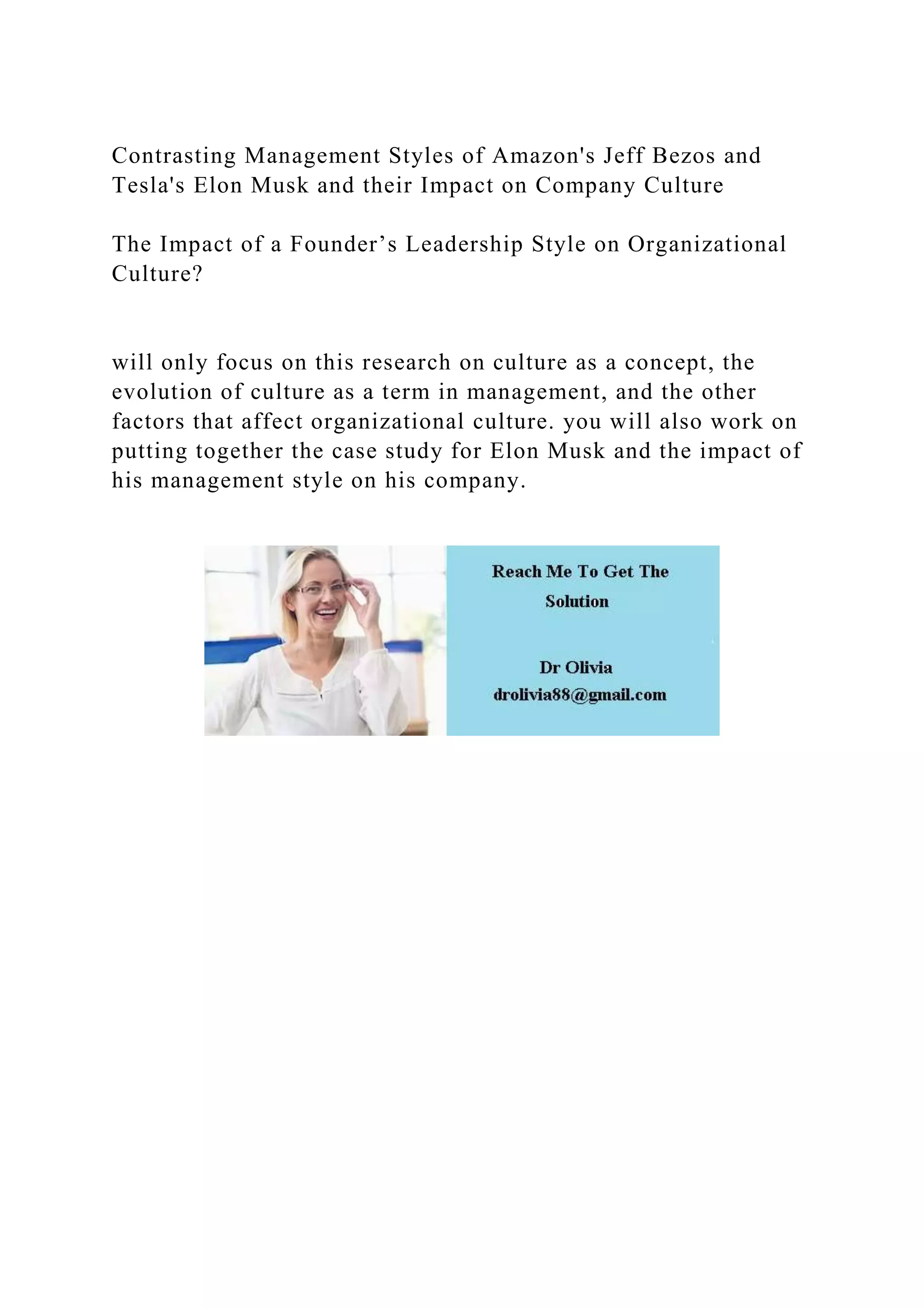Contrasting Management Styles of Amazons Jeff Bezos and Teslas Elo.docx