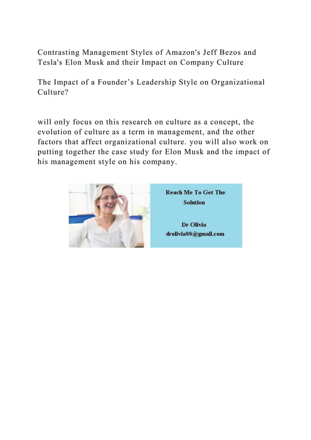 Contrasting Management Styles of Amazons Jeff Bezos and Teslas Elo.docx