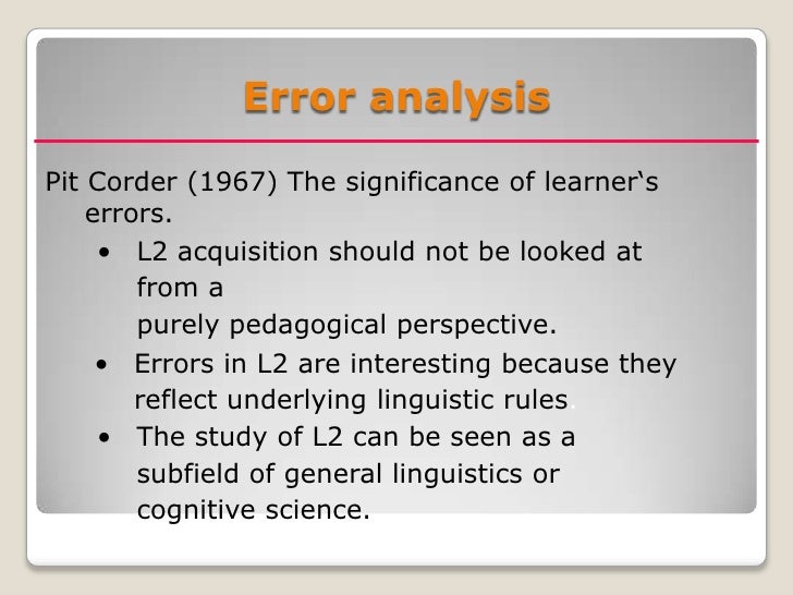 Contrastive analysis
