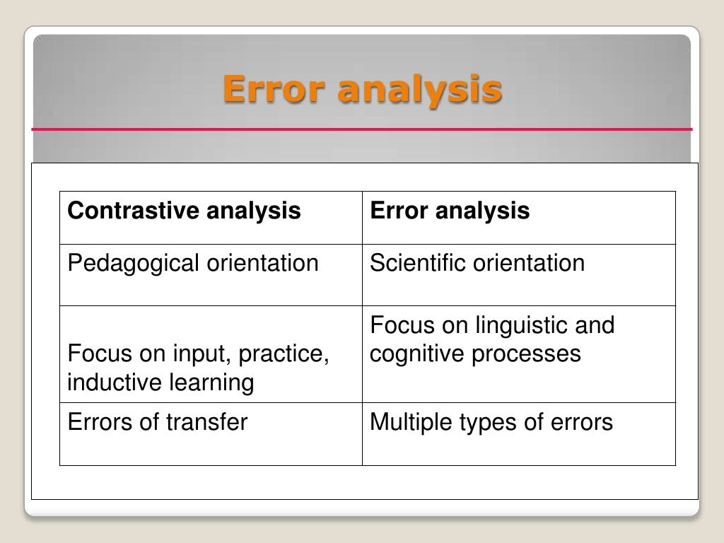 Contrastive Analysis contrastive-analysis