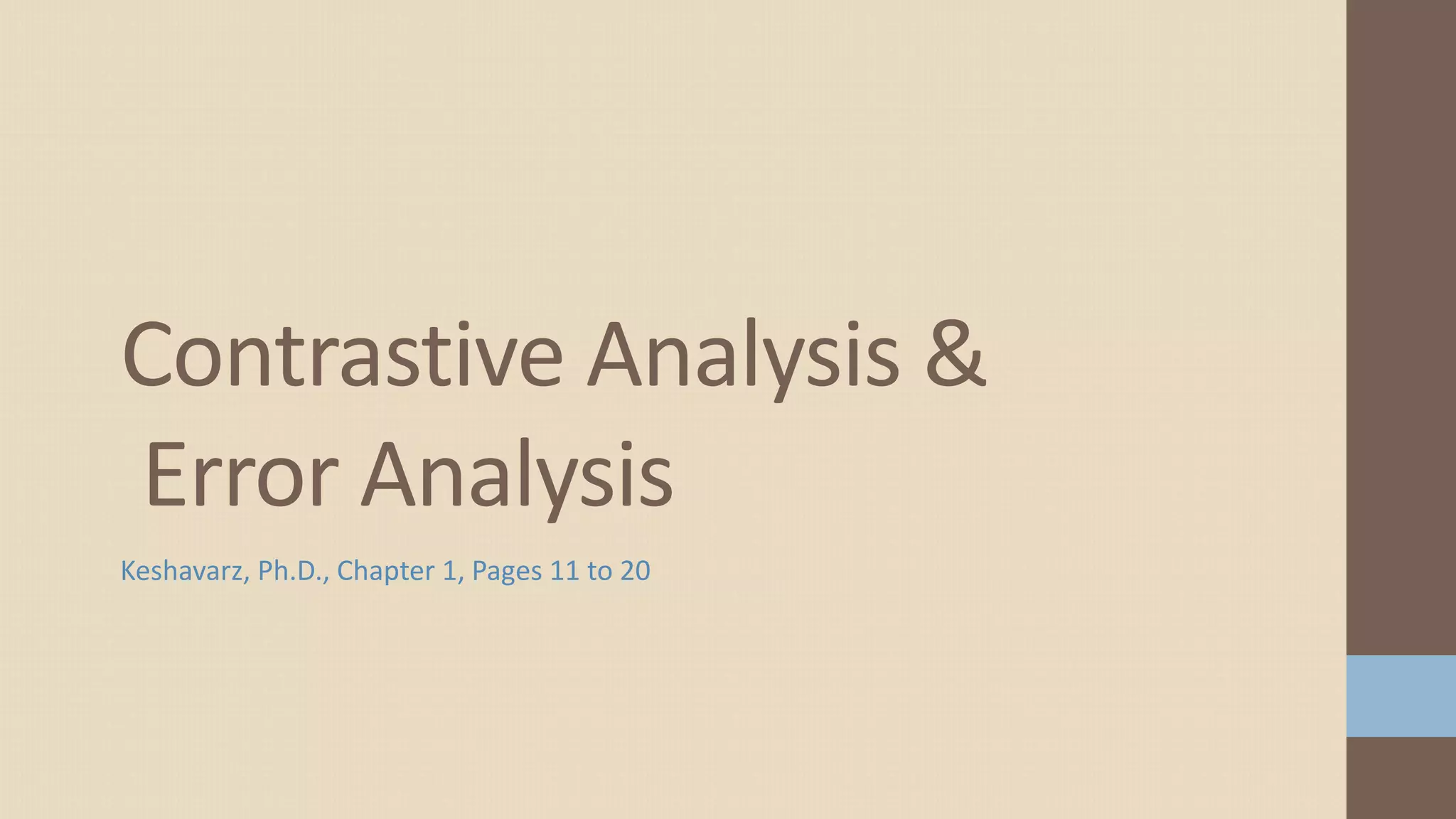 Contrastive analysis | PPTX