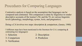 Contrastive analysis | PPTX