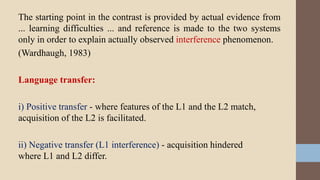 Contrastive analysis | PPTX