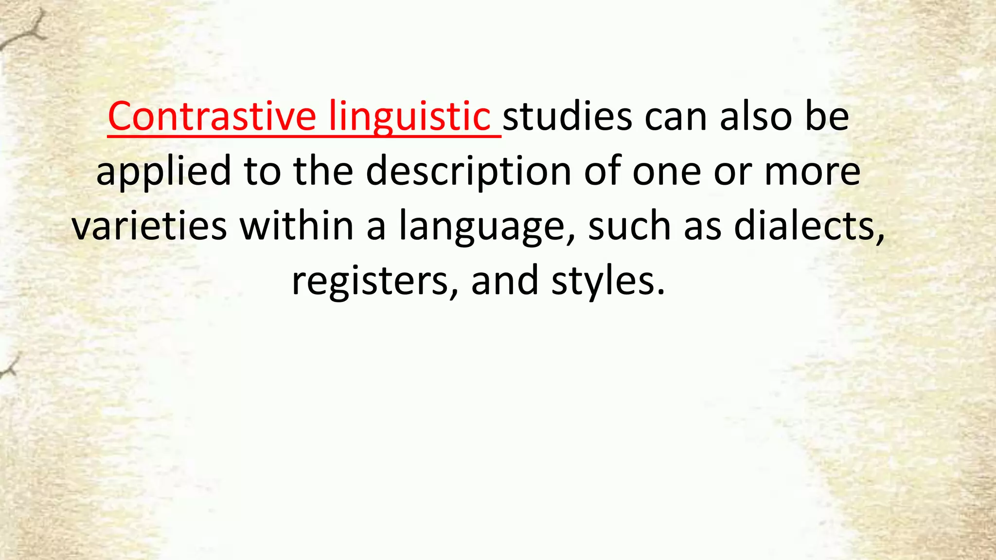 Contrastive Analysis & Errors Analysis | PPTX