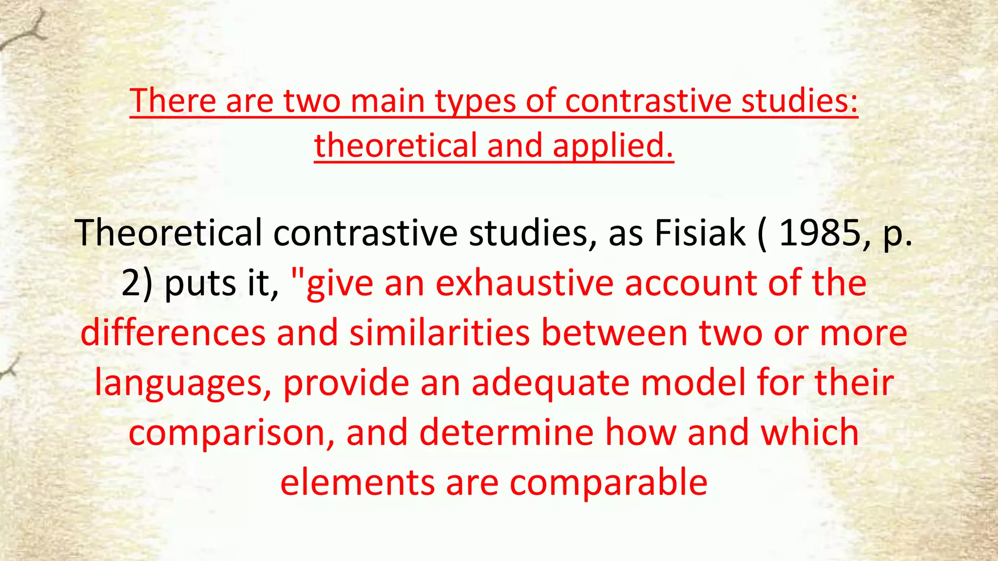 Contrastive Analysis & Errors Analysis | PPTX