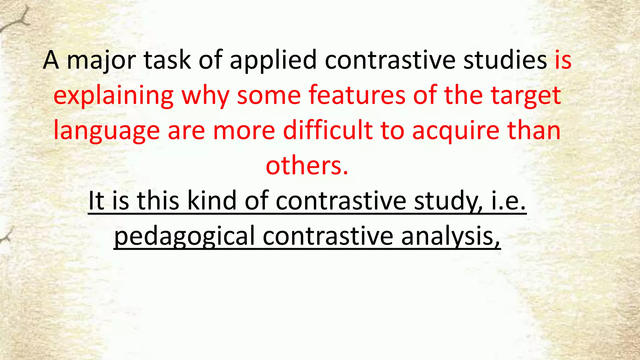 Contrastive Analysis & Errors Analysis | PPTX