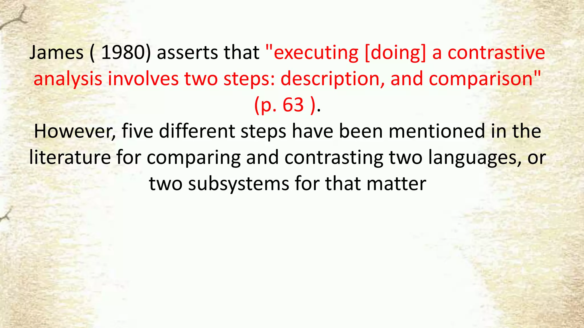 Contrastive Analysis & Errors Analysis | PPTX