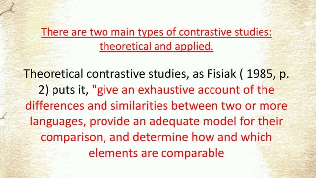 Contrastive Analysis & Errors Analysis | PPTX | Education