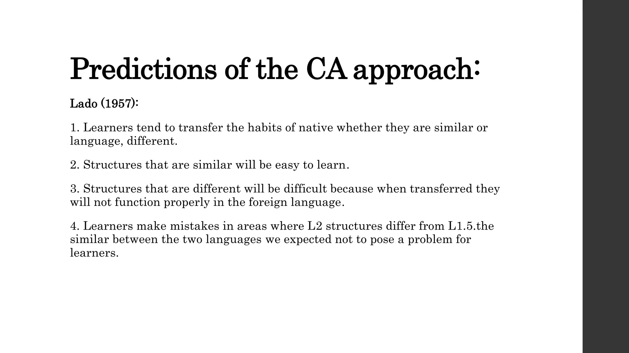 Contrastive analysis (ca) | PPT