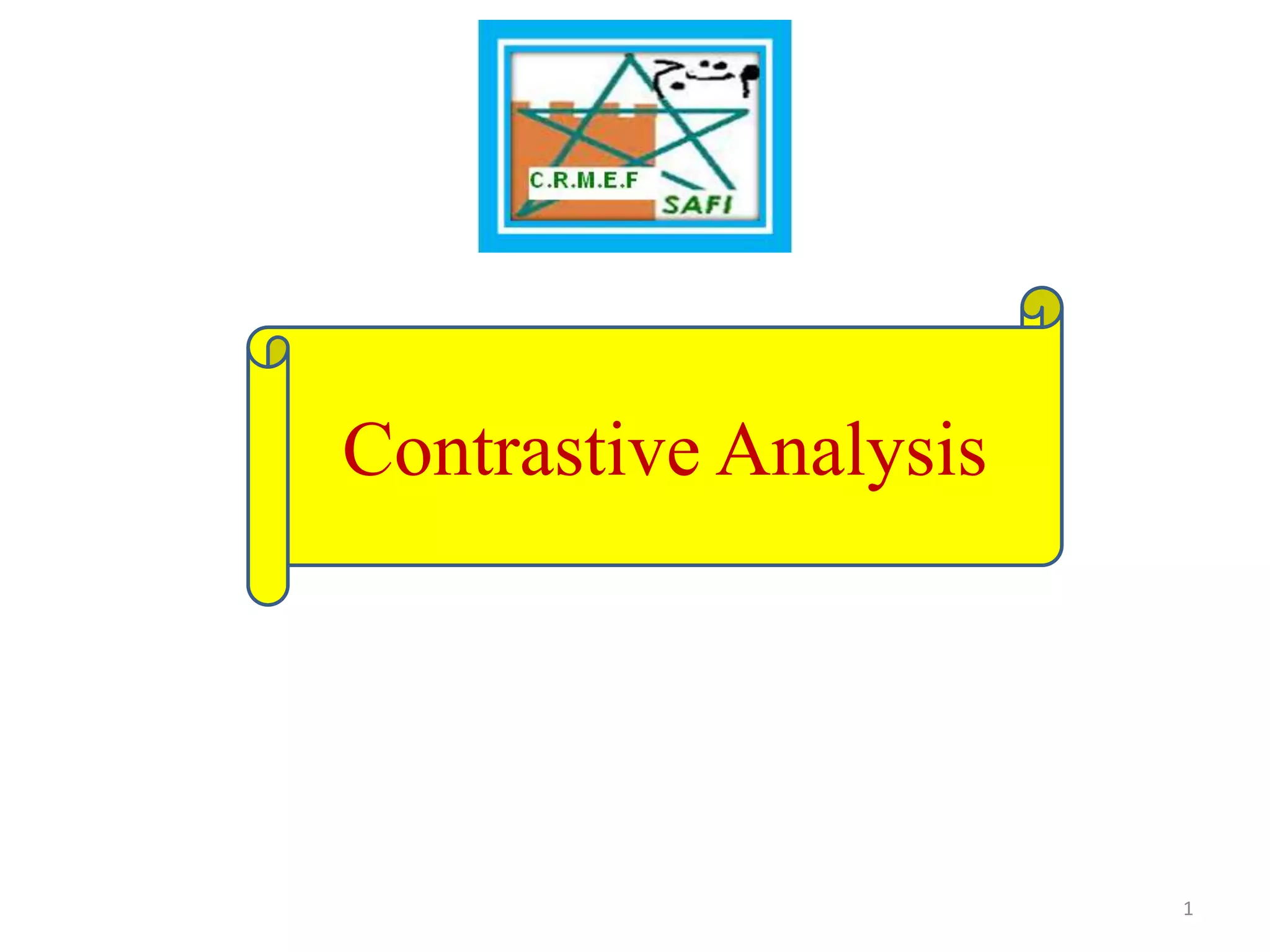 Contrastive analysis | PPTX