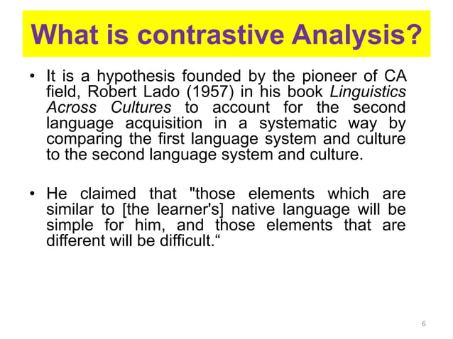 Contrastive analysis | PPTX