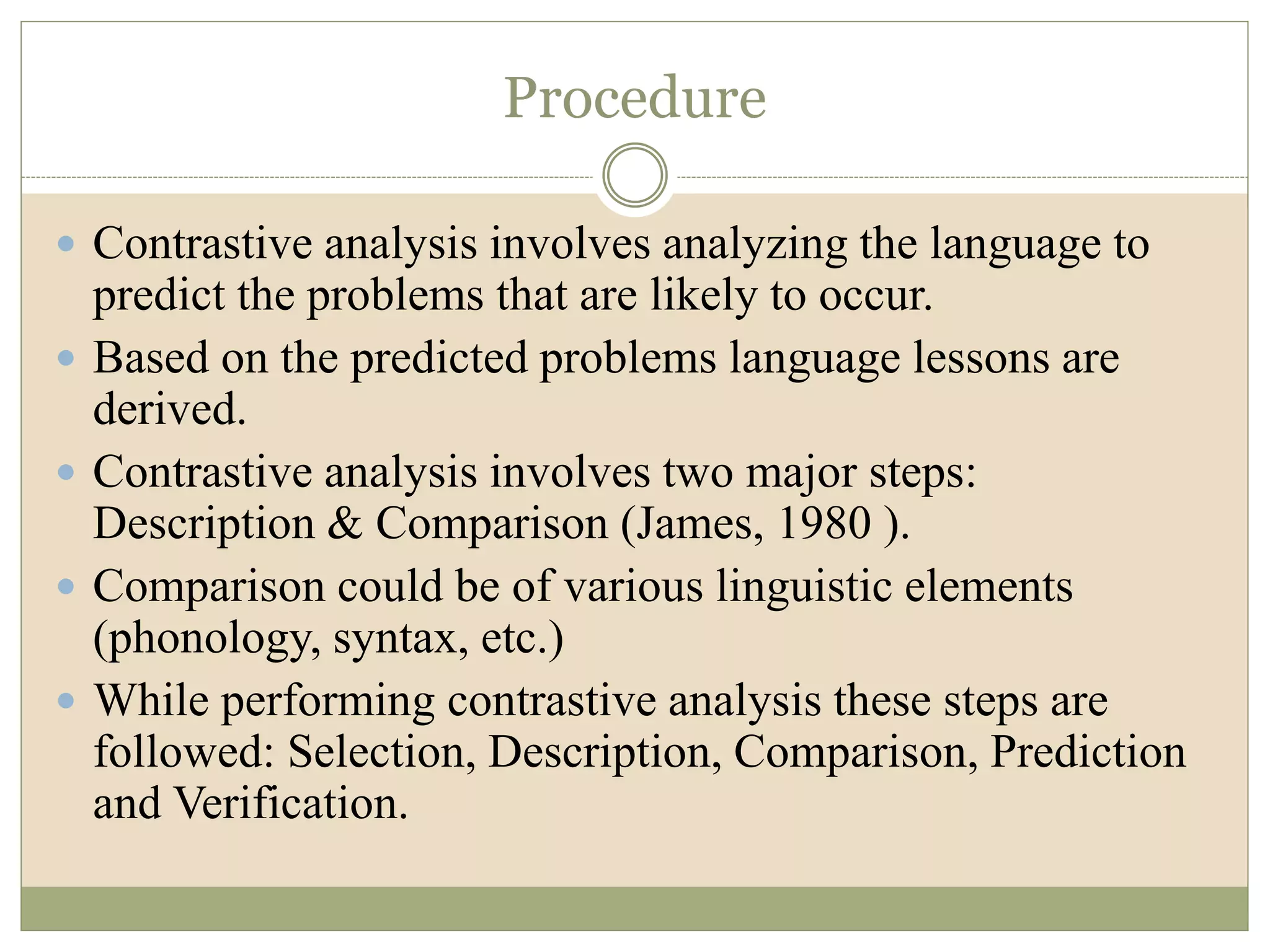 Contrastive analysis- Shaim Chaudry | PPTX