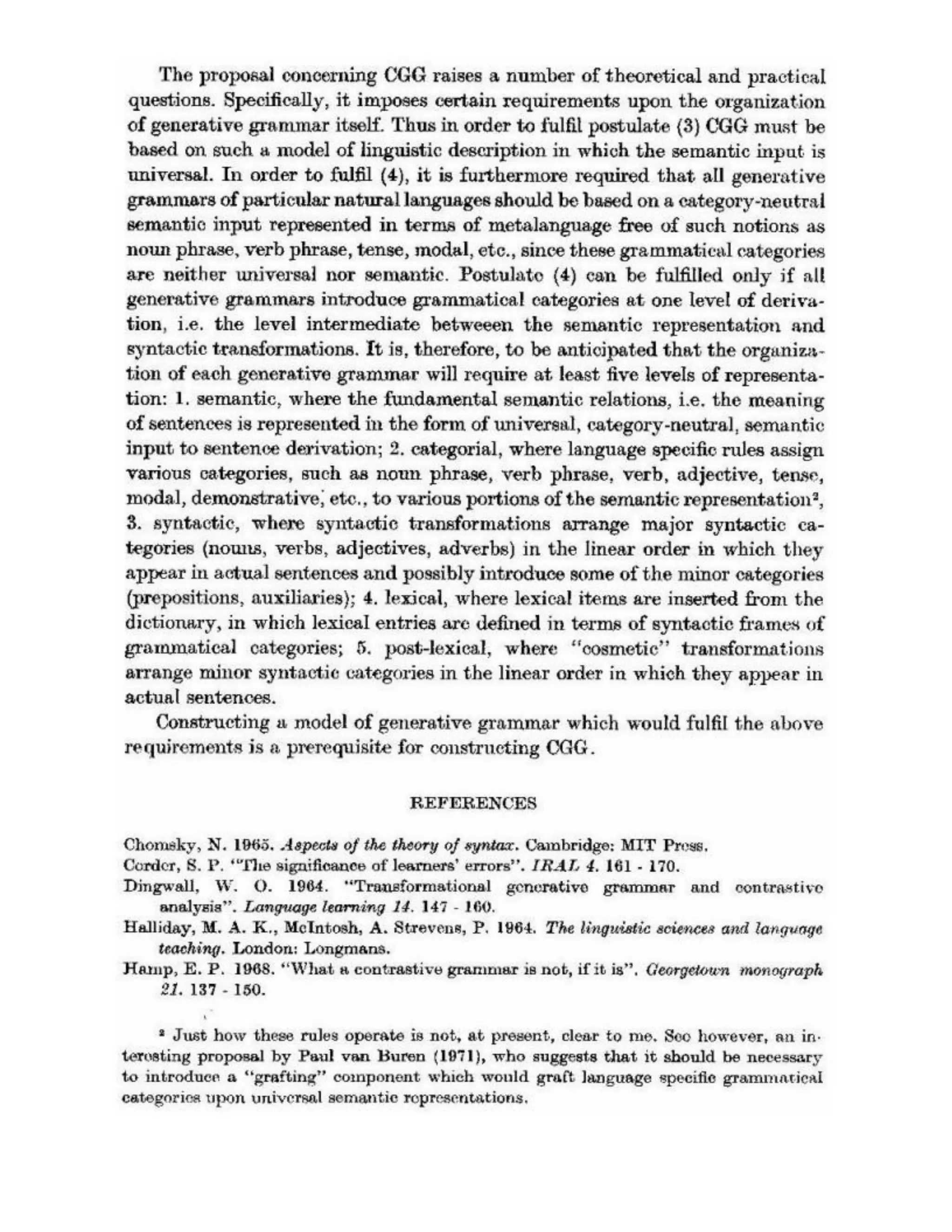 Contrastive generative grammar | PDF