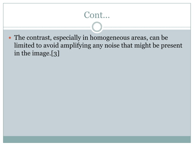 Contrast limited adaptive histogram equalization | PPTX | Photo Editing ...