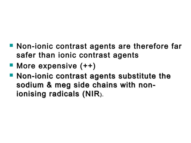 Contrast media | PPT | Chemistry | Science