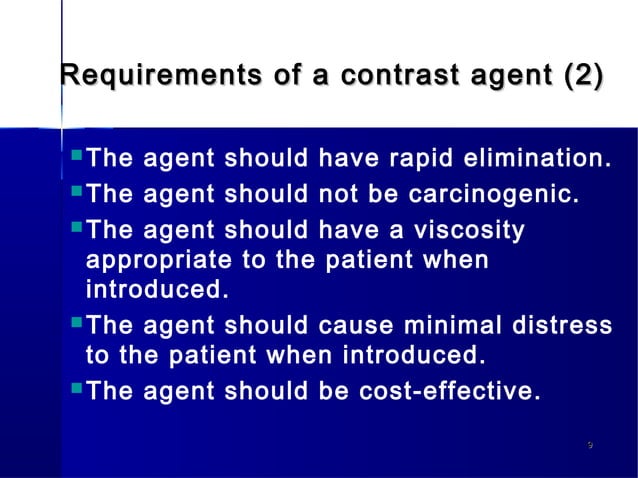 Contrast media | PPT | Chemistry | Science