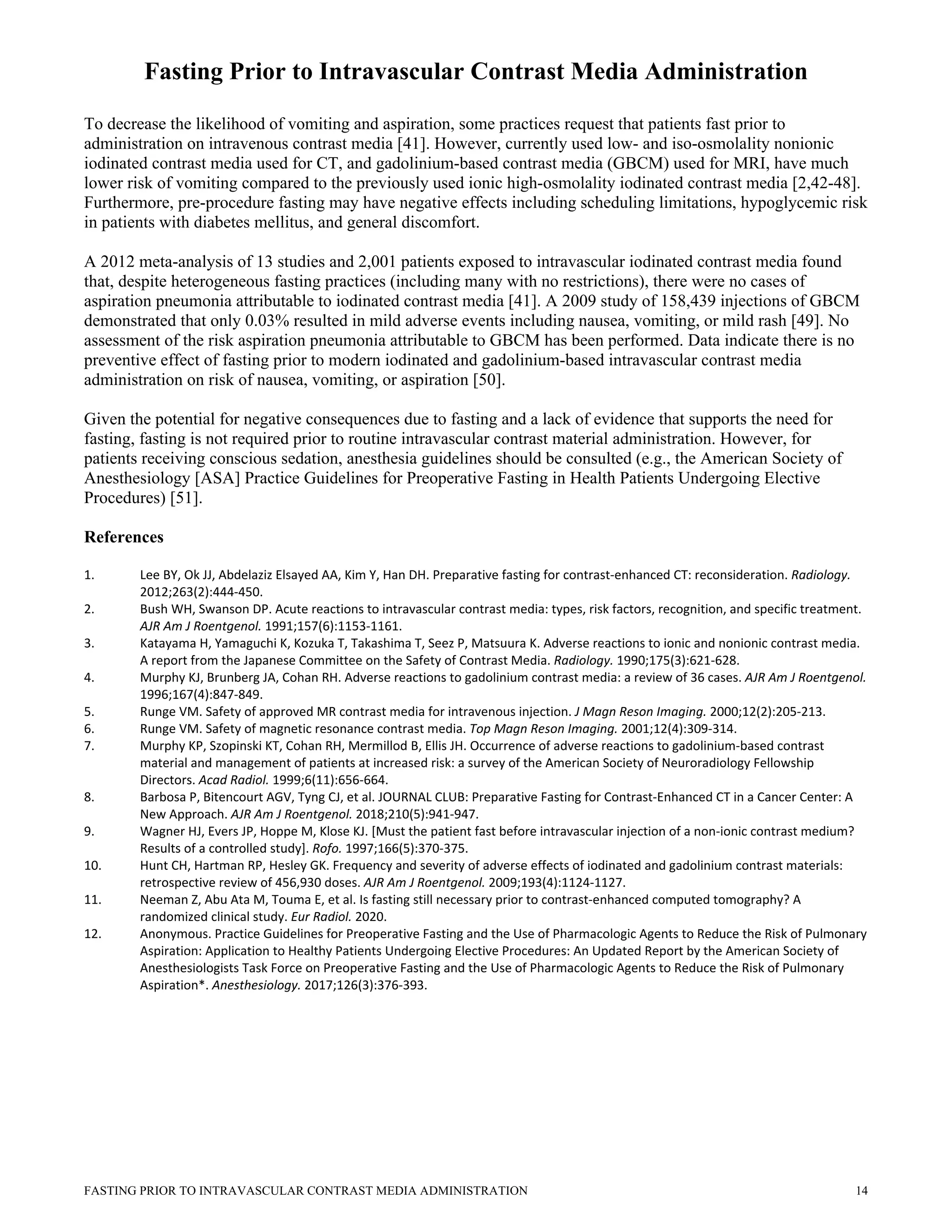 Recomendaciones ACR Medios de contraste 2023 | PDF