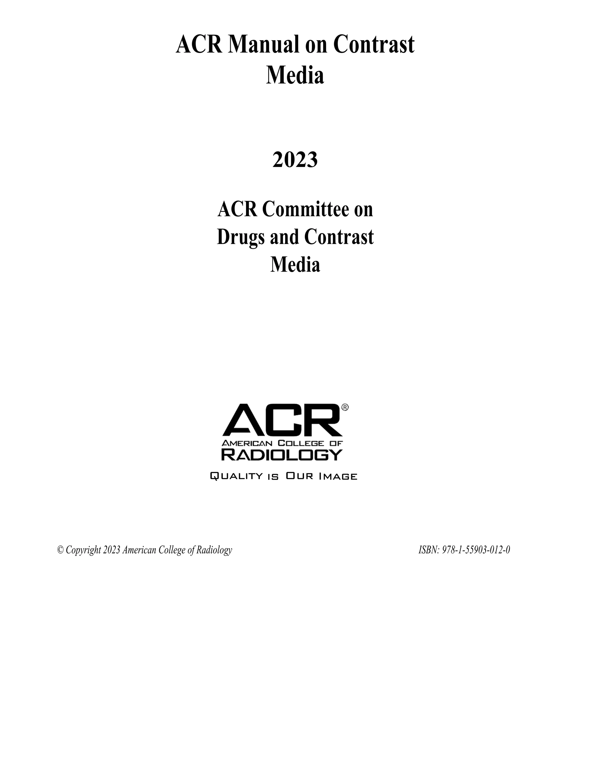 Recomendaciones ACR Medios de contraste 2023 | PDF